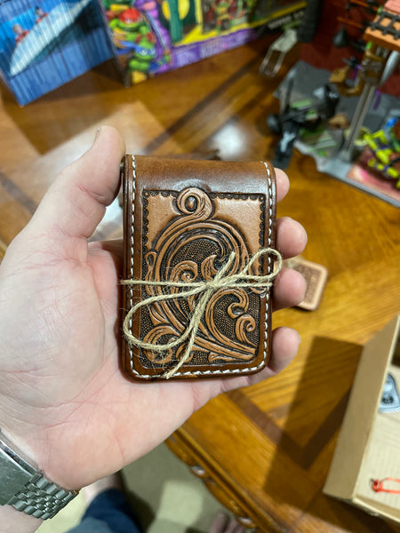 Slim Henry - Scroll Tooled. – Lost Penguin Leather Goods